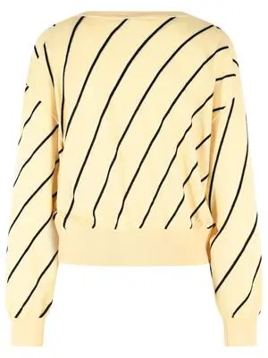 Versace Wool Cardigan With Embroidered Logo - Cream