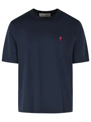AMI Paris Cotton T-shirt - Blue