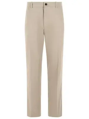 Burberry Charlton' Beige Cotton Pants