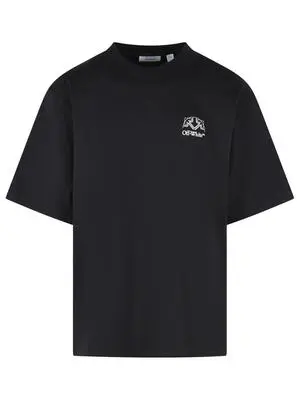 Off-White Offline Half Arrow' Cotton T-shirt - Black
