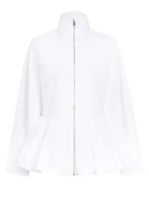 Alaïa Peplum Jacket - White
