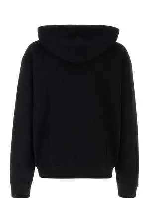 JIL SANDER Cotton Full Zip Hoodie - Black