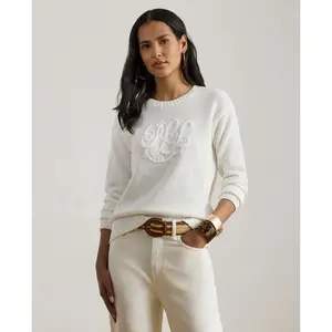Ralph Lauren Embroidered-logo Combed Cotton Sweater