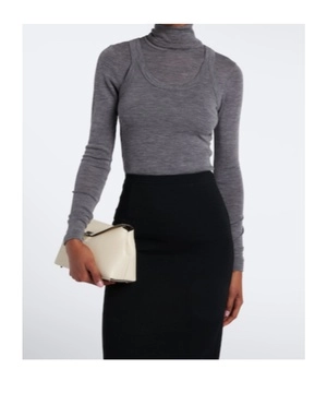 RÓHE Wool Jersey Turtleneck Top