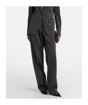 TOM FORD Striped Wool And Cotton Straight Pants