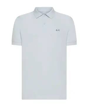SUN 68 Logo Piqué Polo Shirt - White