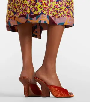 Dries Van Noten Velvet High-heeled Sandals