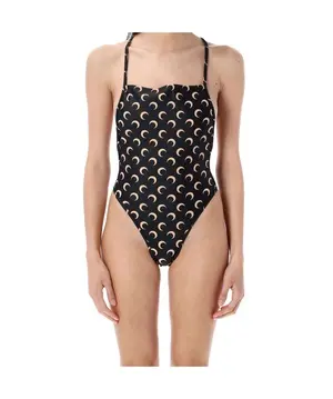 MARINE SERRE Jersey One Piece Swimsuit