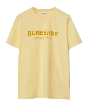 Burberry Logo Cotton T-shirt - Icing Lemon Color