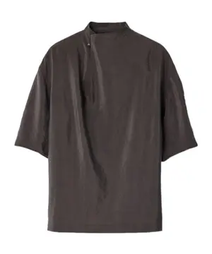 LEMAIRE Lemaire Soft Collar Top In Dry Silk Licorice