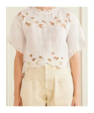Isabel Marant Étoile Relda" Cropped Top With Floral Openwork