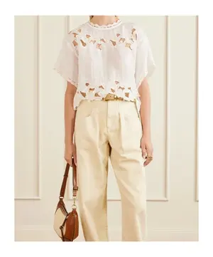 Isabel Marant Étoile Relda" Cropped Top With Floral Openwork