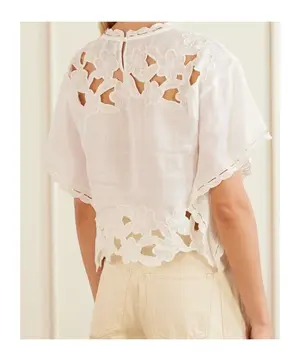Isabel Marant Étoile Relda" Cropped Top With Floral Openwork