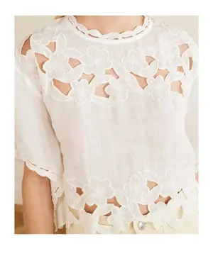 Isabel Marant Étoile Relda" Cropped Top With Floral Openwork