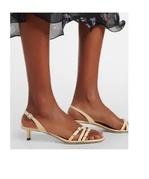 JIMMY CHOO Patent Leather Slingback Sandals