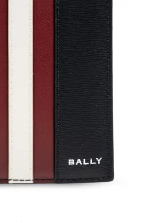Bally Logo Plaque Striped Bi-fold Wallet