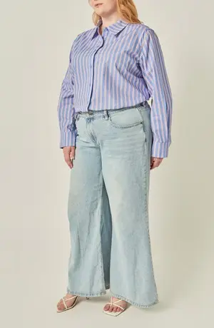 English Factory Striped Cotton Shirt