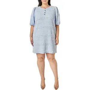 English Factory Smocked Minidress - Powder Blue