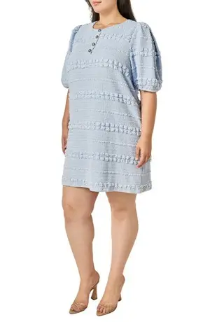 English Factory Smocked Minidress - Powder Blue