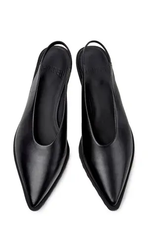 Camper Anita Slingback Pointed Toe Flat - Black