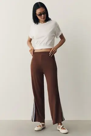 Daily Practice Sport Stripe Track Pants - Chocolate