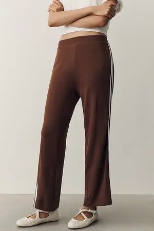 Daily Practice Sport Stripe Track Pants - Chocolate