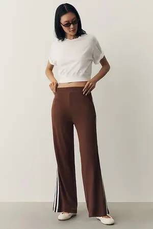 Daily Practice Sport Stripe Track Pants - Chocolate