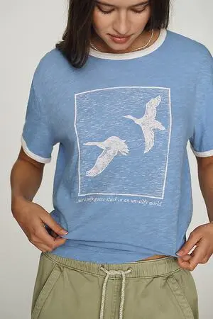 PILCRO Cotton Heritage Ringer T-shirt