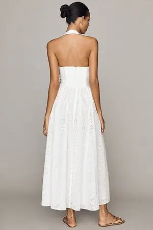 HUTCH Eyelet Drop-waist Maxi Dress