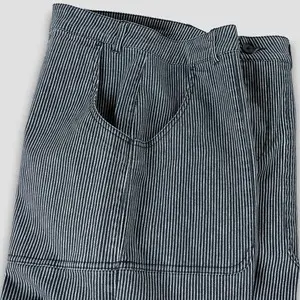 BACKCOUNTRY Venture Wide Leg Pant - Midnight Blue Micro Stripe
