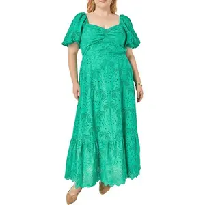 English Factory Embroidered Eyelet Resort Maxi Dress