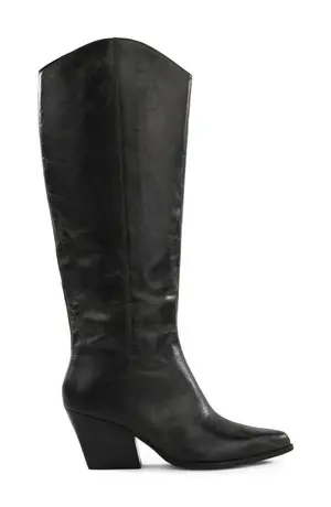 Seychelles Begging You Distress Knee High Boot - Charcoal