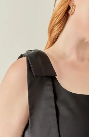 English Factory Bow Shoulder Sleeveless Minidress