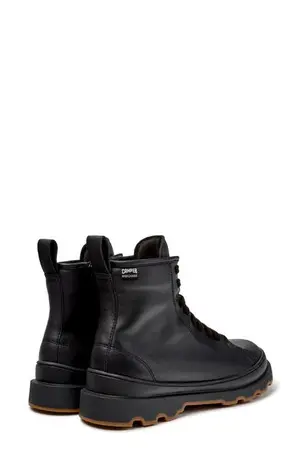 Camper Brutus Lace Up Leather Bootie With Lug Sole