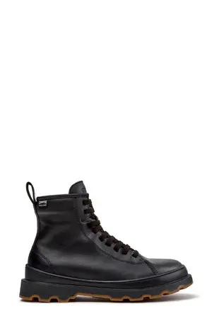 Camper Brutus Lace Up Leather Bootie With Lug Sole