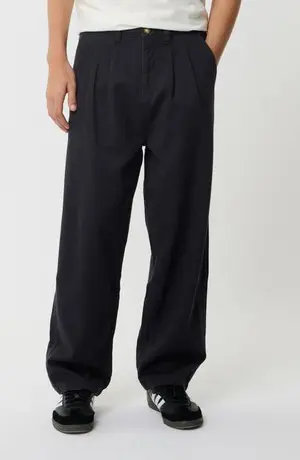 Rip Curl Disorder Twill Wide Leg Pants - Washed Black