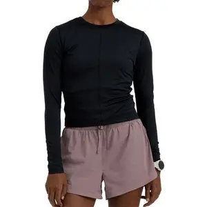 PRUZAN Super Soft Fitted Long-sleeve Top - Onyx