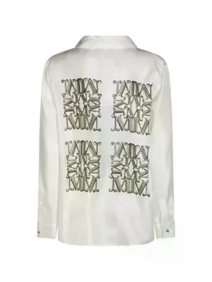 Max Mara Logo-print Silk Shirt