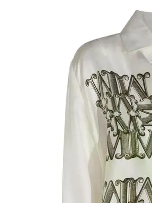 Max Mara Logo-print Silk Shirt