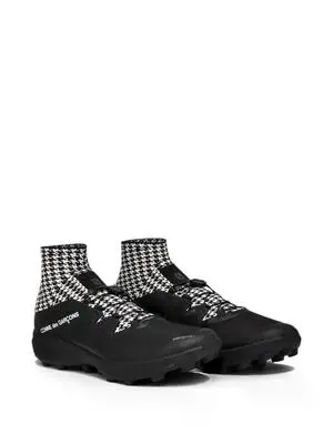 Comme Des Garçons X Salomon Cross Houndstooth-print Sneakers - Black