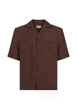Simkhai Cade Camp Short-sleeve Shirt - Brown