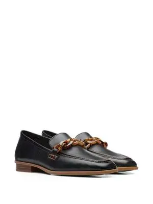 Clarks Sarafyna Iris Chain-link Leather Loafers