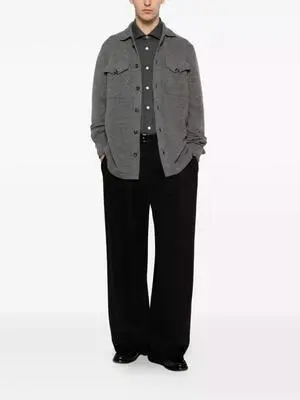 Eleventy Button-up Long-sleeve Shirt - Grey