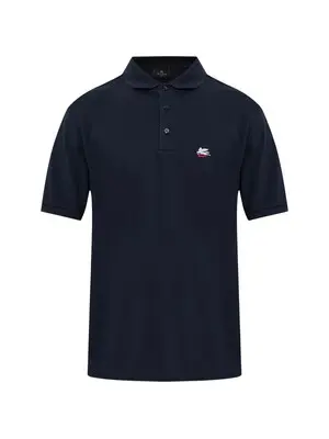 Etro Polo With Printed Details - Blue