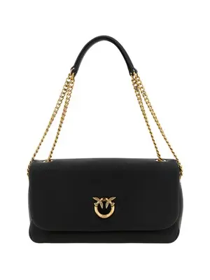 Pinko Crossbody Bag Click Soft Horizontal Chain - Black
