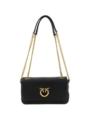 Pinko Click Soft Horizontal With Chain - Black