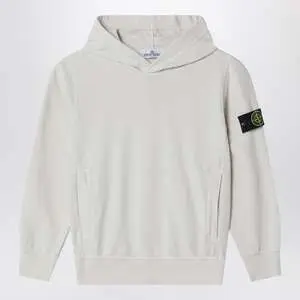 Stone Island Chalk Hooded Sweatshirt - White