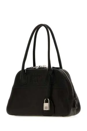 Miu Miu Leather Vivant Handbag - Black
