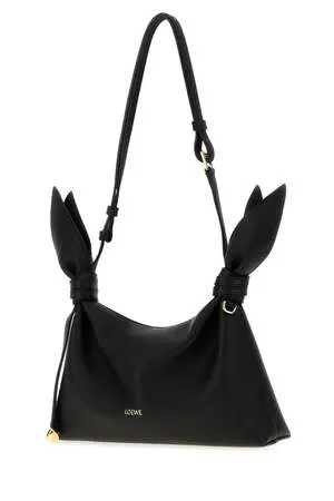 Loewe Leather Mini Scarf Shoulder Bag - Black