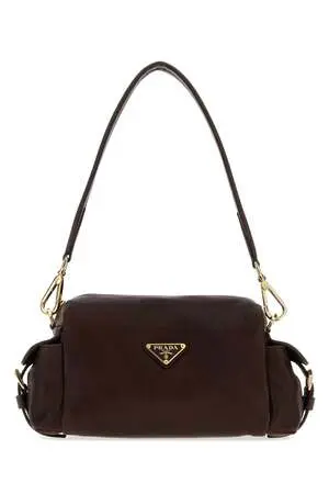 Prada Nappa Leather Shoulder Bag - Brown